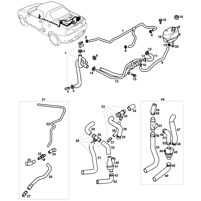 MGF & TF Radiator & Coolant Hoses | MGOC