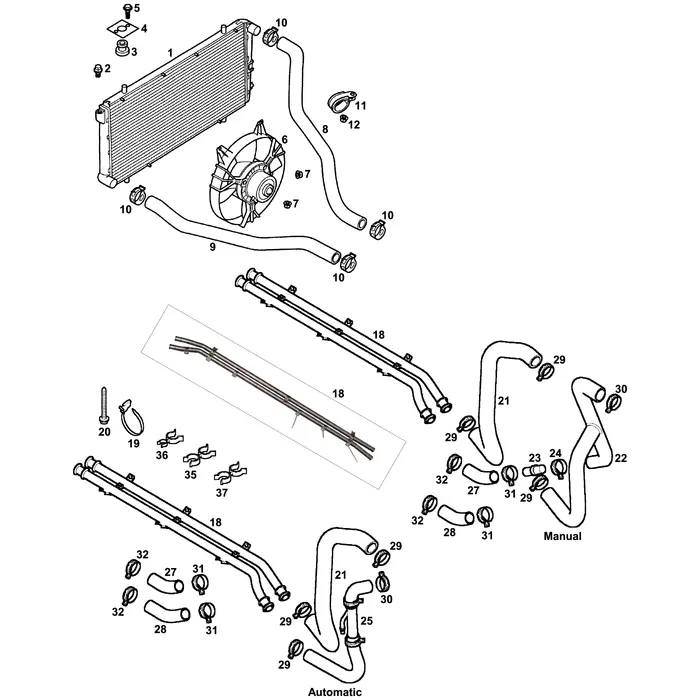 MGF & TF Radiator & Coolant Hoses | MGOC