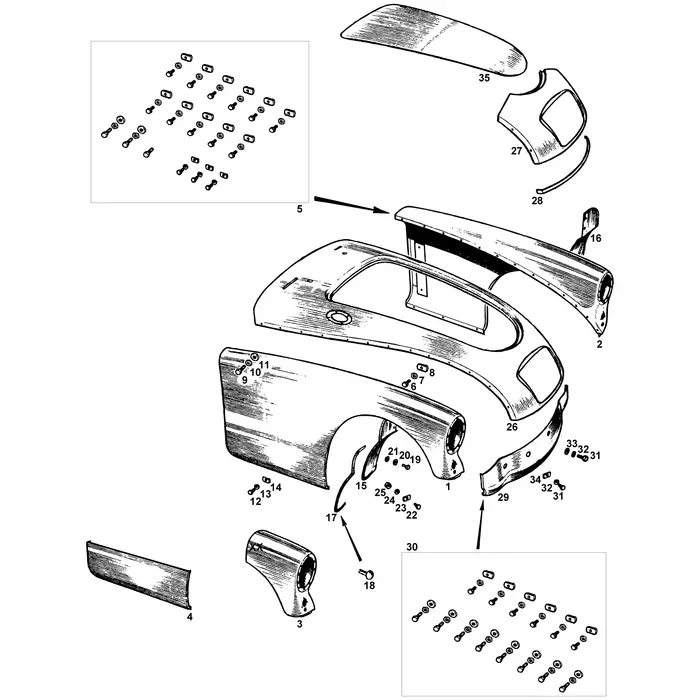 MGA Bonnet & Fixings | MGOC