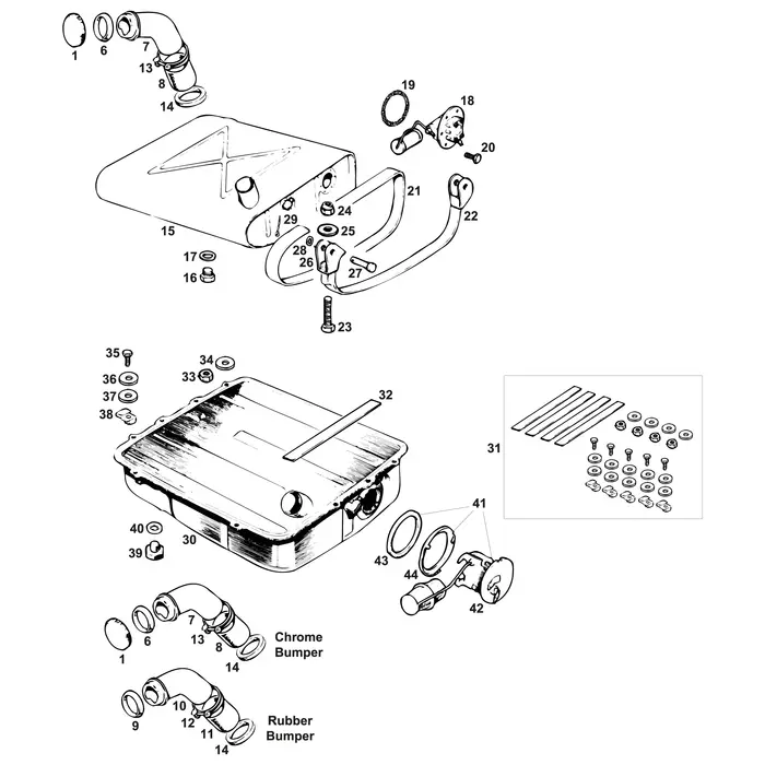 MGB GT V8 Fuel Parts | MGOC