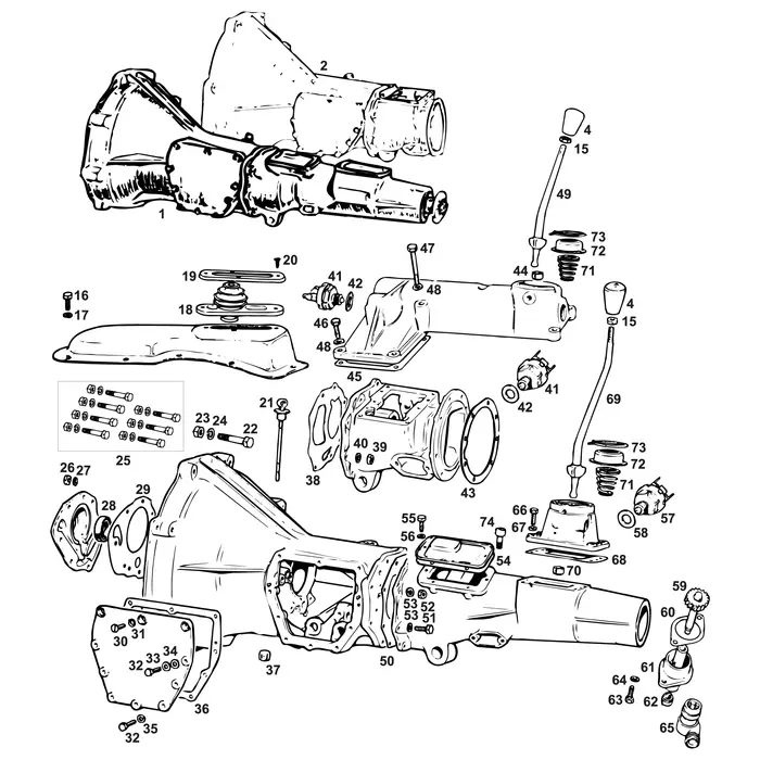 MGB External Gearbox Components | MGOC